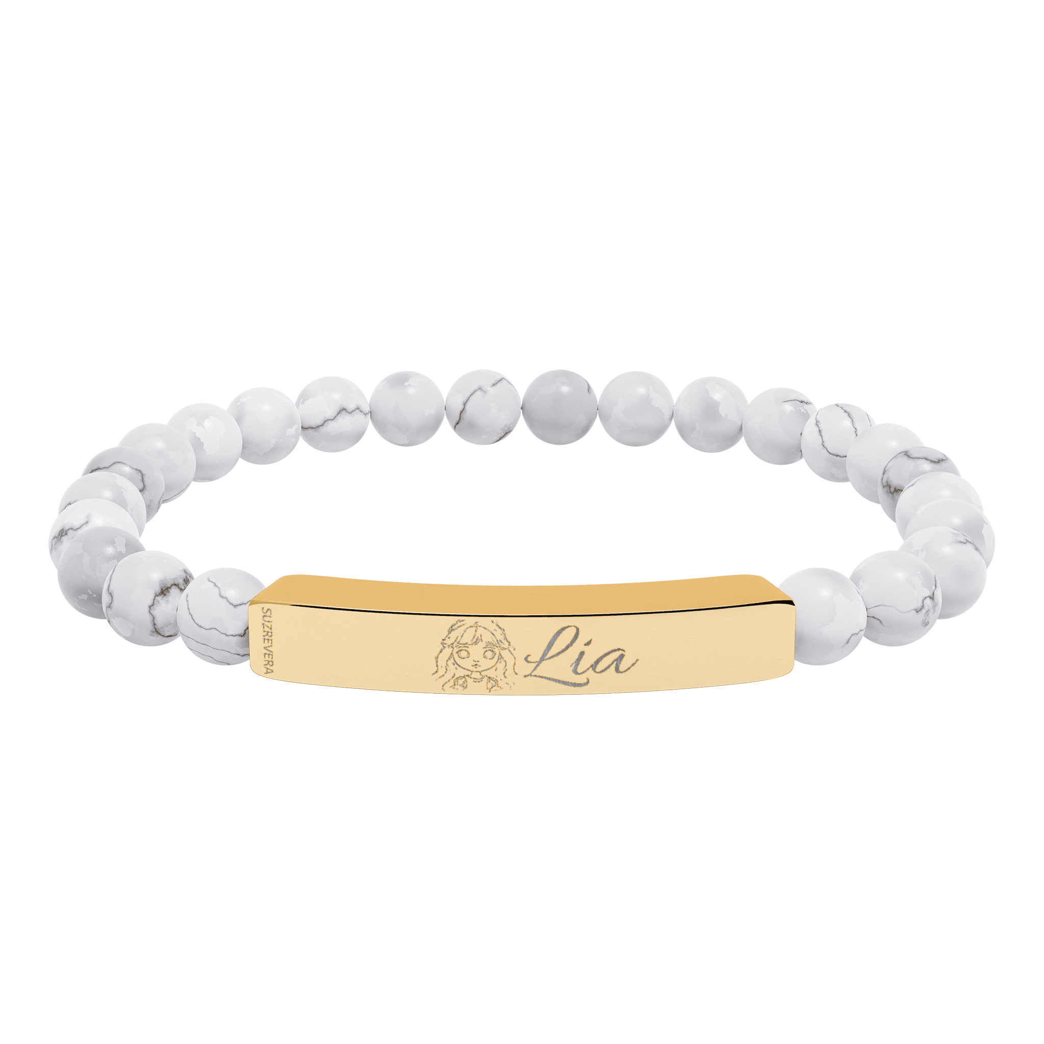 Lia Signature Bracelet - Natural Stone & Custom Art | Kawaii ...